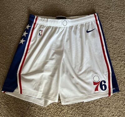 $150 NIKE VAPOR NBA PHILADELPHIA 76ers Basketball AUTHENTIC Shorts sz ...