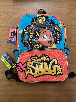Karma's World SWAG is Swag School Laptop Backpack zippered Book Bag 17 ...