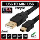 Mini USB Cable Charger Lead USB A to 5 Pin Mini B Sync Charge 1.5ft 3ft ...
