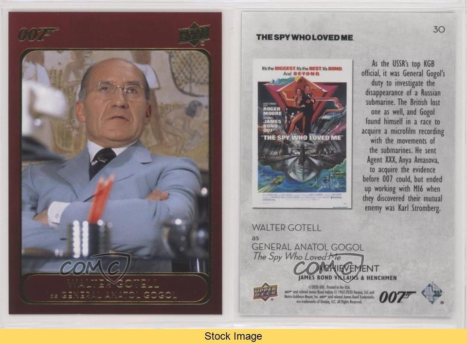 2020 James Bond Villains & Henchmen Red General Gogol Walter Gotell #30 ...