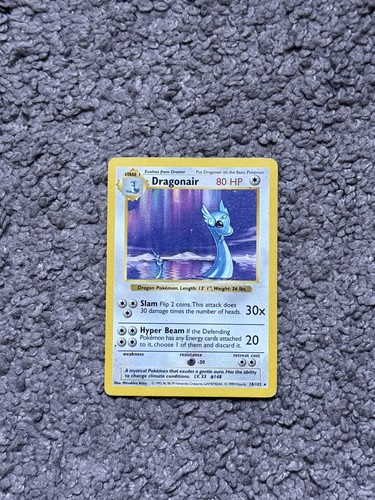 Dragonair 18/102 - Shadowless Base Set Rare - Vintage WOTC Pokemon Card ...