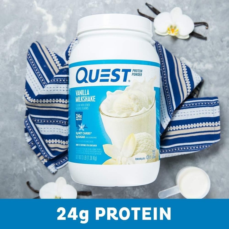 Quest Nutrition Vanilla Milkshake Protein Powder, 24g of 3 Pound (Pack ...