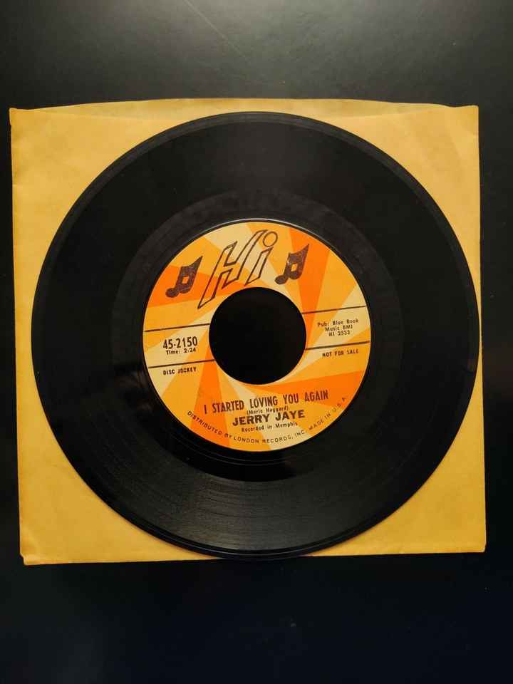 Jerry Jaye - I Started Loving You Again / Long Black Veil 7" 45 Promo ...