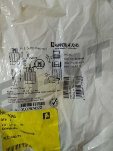 1PCS New For Pepperl+Fuchs P+F V1S-G-Q2 Sensor Connector | eBay