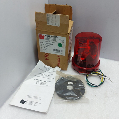 Federal Signal 121S-120R Rotating Light 120VAC RED | eBay Australia