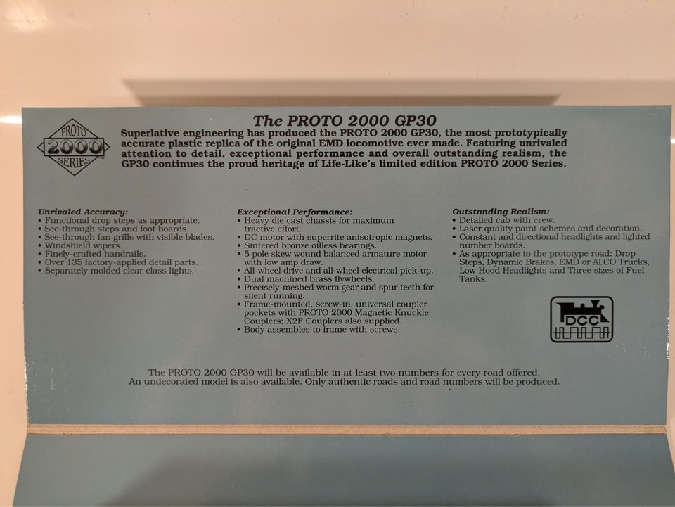 HO EMD GP30 Phase 2 ACL Atlantic Coast Line #900 DCC Ready NIB NOS ...