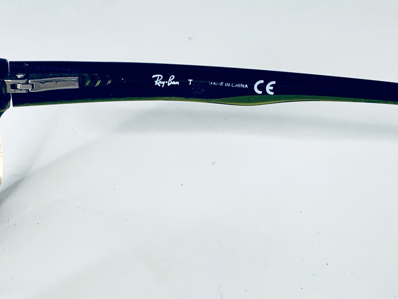 RayBan Black Rectangular Frame W Lime Green Flex Temple RB 5169 2383 54 ...