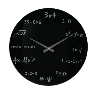 Mathe Uhr Kopfrechnen Mathematik Uhr Mathe Formeln Wanduhr Ø35cm schwarz NEU/OVP | eBay.de