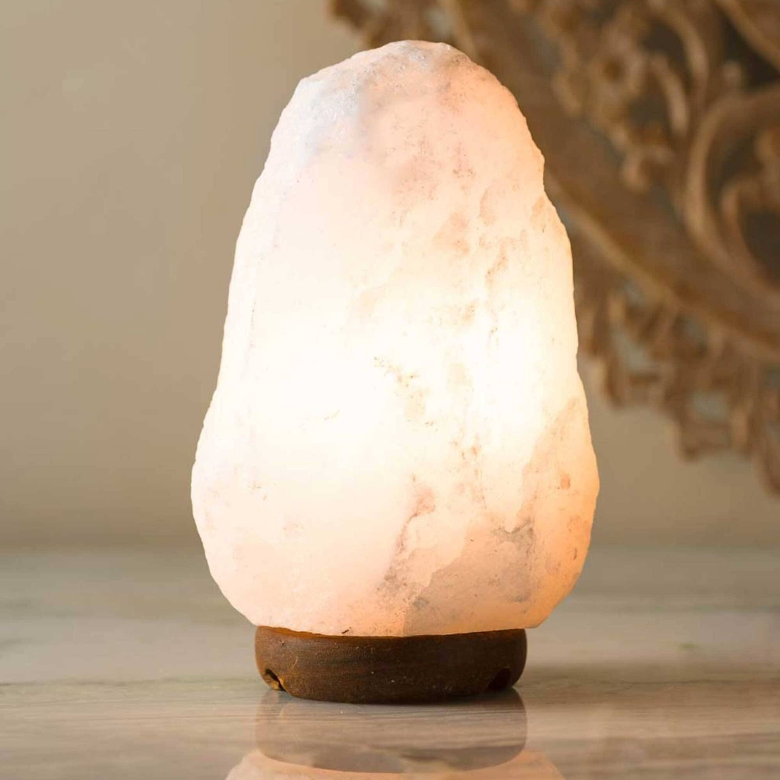 12V 12W 1-2Kg Himalayan White Salt Lamp Crystal Rock Natural Shape ...
