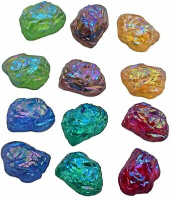 Glass Kryptonite Stones Rare Lava Rock Schiaparelli AB Cabochons 6 x ...