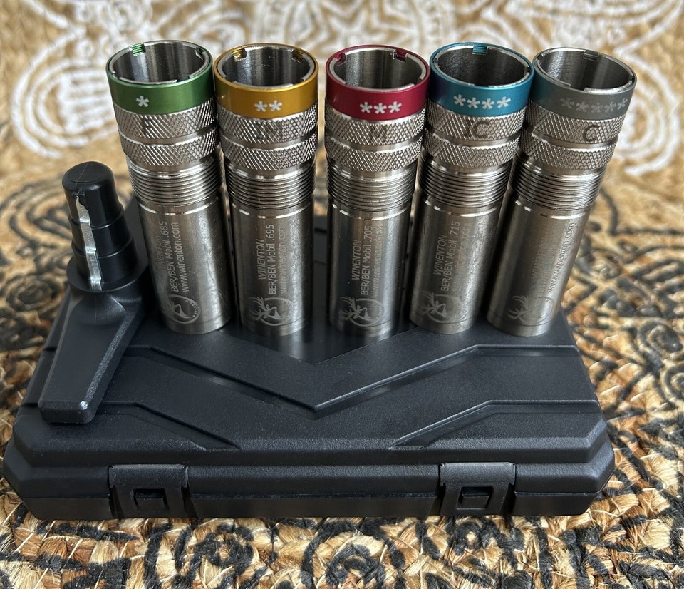 Beretta/Benelli Mobil Thread Extended Choke Tubes Set 12ga Silver 5x ...