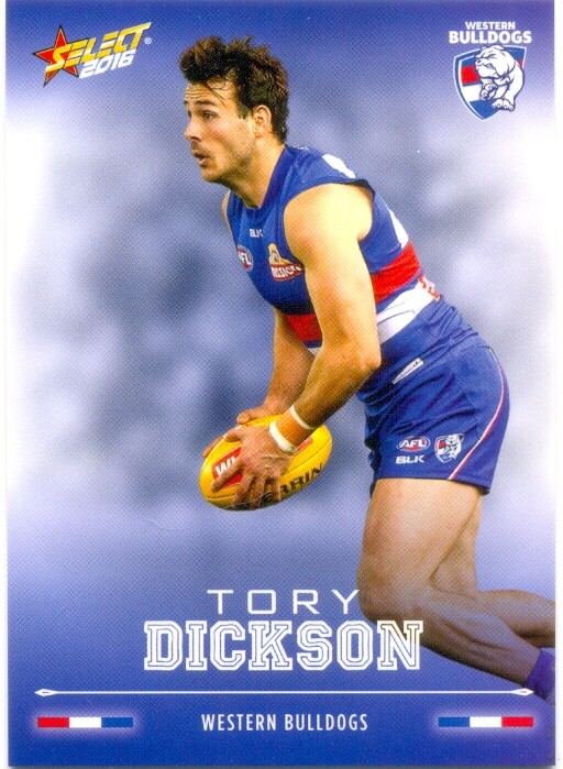 2016 AFL Select Footy Stars Common card 213 Tory Dickson - Western ...