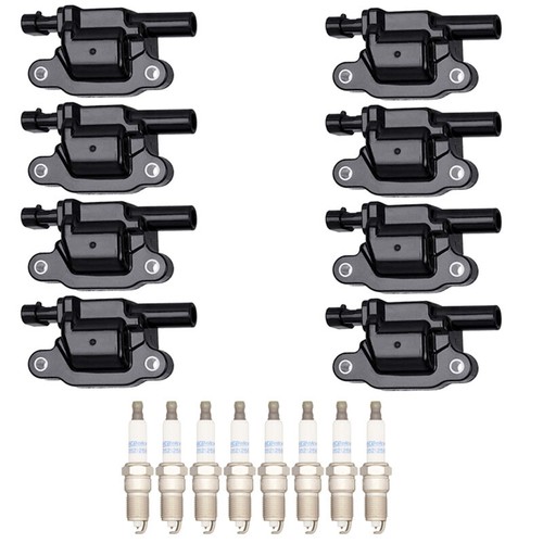 8pcs Ignition Coils + 8pcs Spark Plugs for Chevy Buick GMC 5.3L 6.0L 6 ...