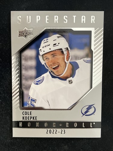 22-23 UD Series 2 Hockey Rookie Superstar Honor Roll HR85 Cole Koepke ...