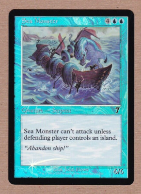 MTG - Sea Monster - 7th Edition - Common EX/NM - Foil Single Card | eBay
