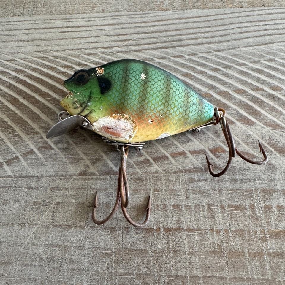 Vintage Heddon Punkinseed 740 Old Wood Beater Fishing Lure | eBay