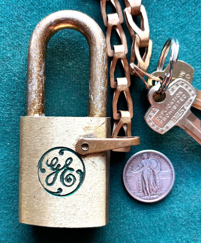 Vintage BEST Company GENERAL ELECTRIC Logo Padlock – 2 Keys | eBay