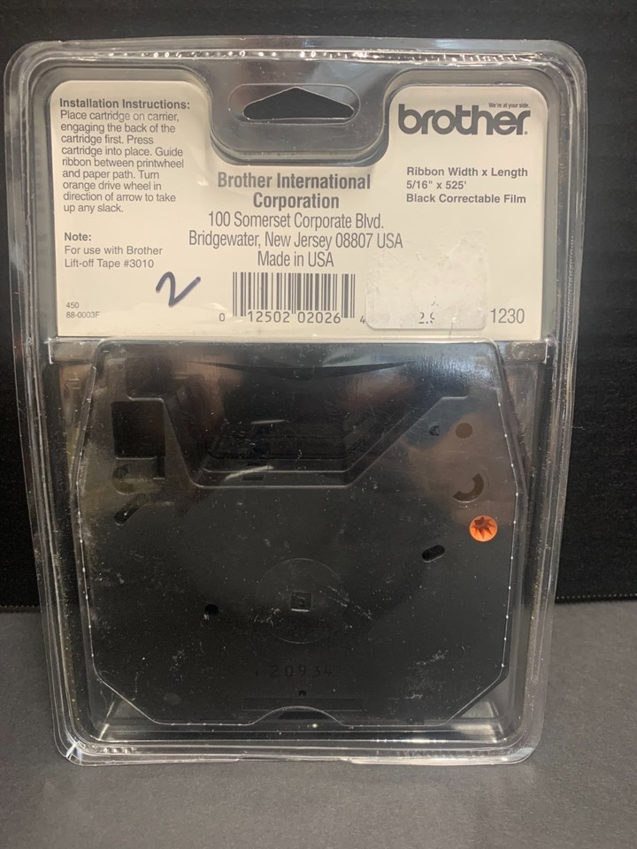 Brother 1230 Black 2 Correctable 1030 Black Film Ribbons OEM Genuine ...