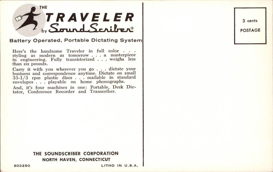 Traveler Soundscriber Dictating System North Haven CT advertising ...