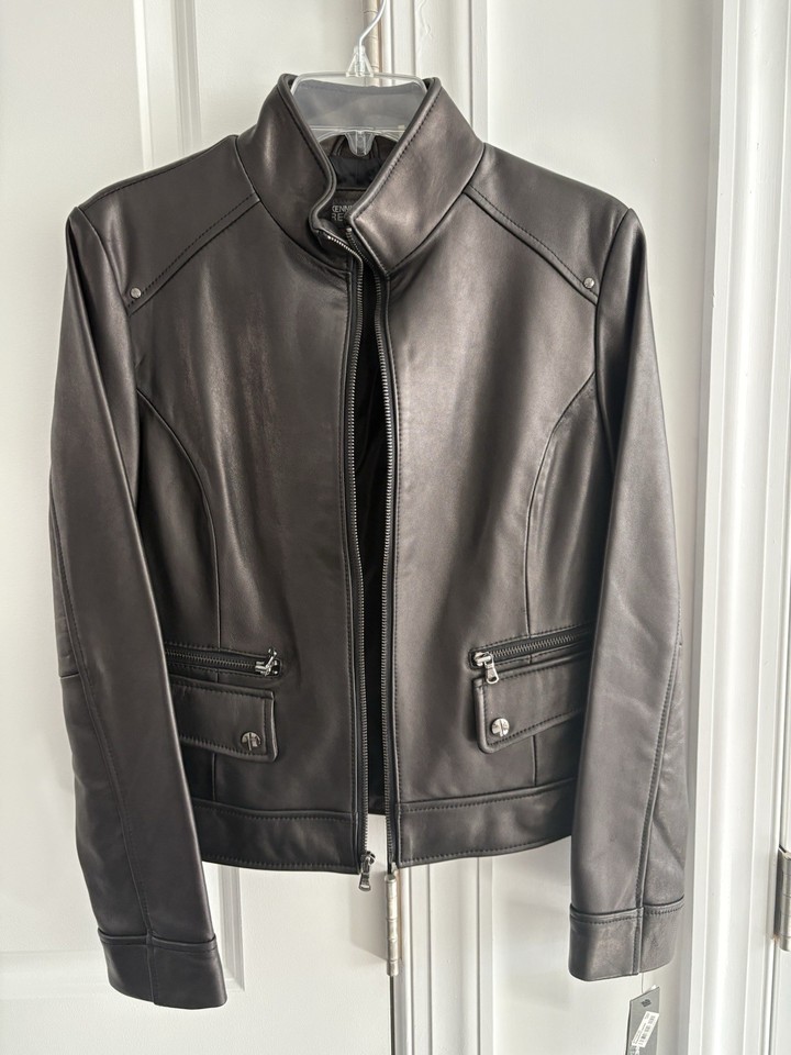 Kenneth Cole Women's Leather Jacket. Size M, Black | eBay