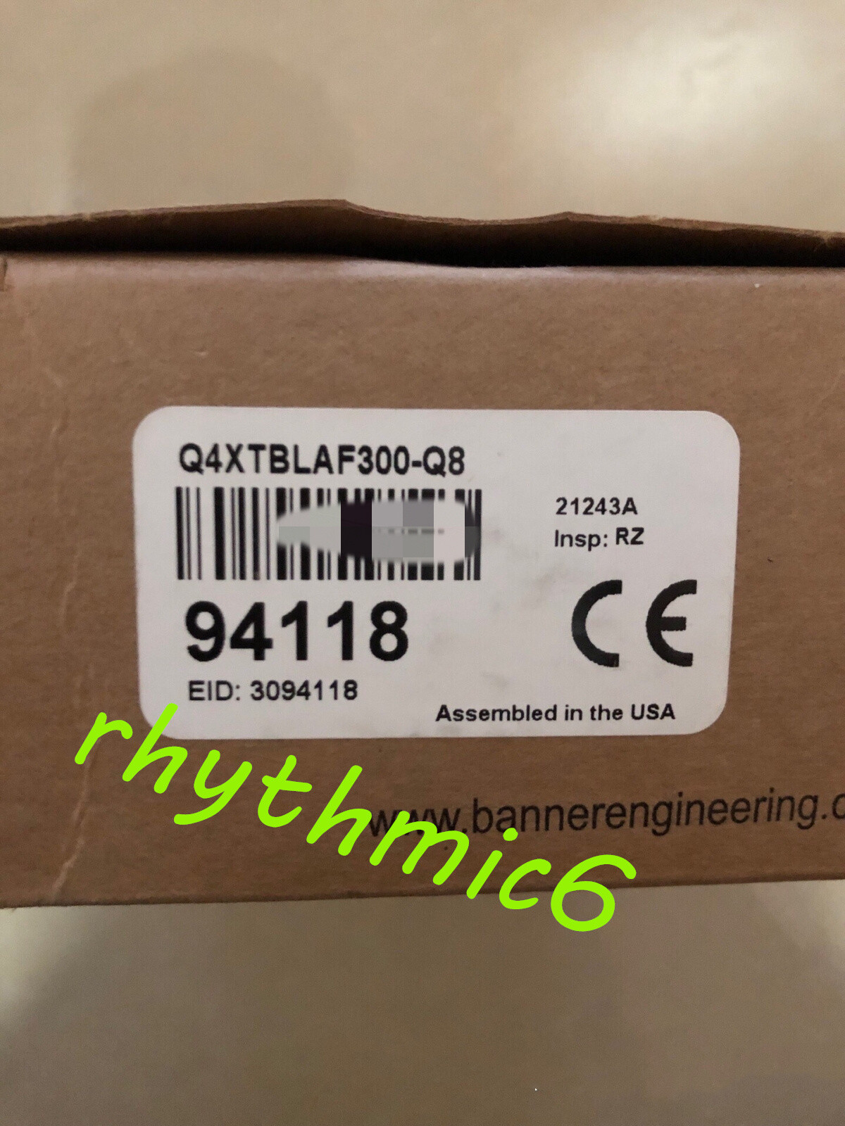 Brand new BANNER Q4XTBLAF300-Q8 94118 Laser Displacement Sensor DHL or ...