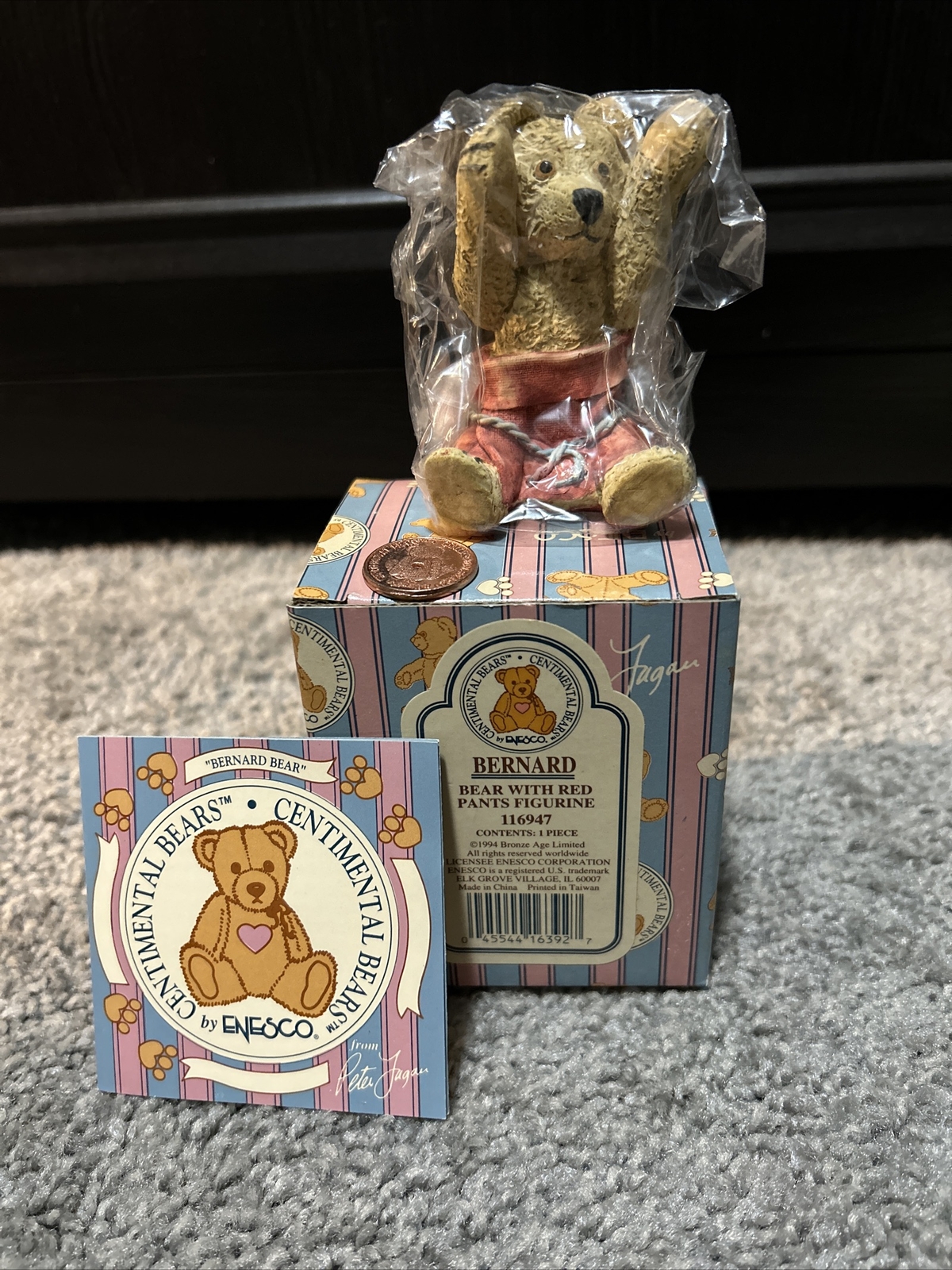 Enesco Centimental Bears by Peter Fagan 1994 w/Box #116947 "Bernard ...