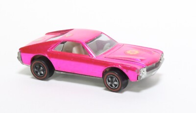 HOT WHEELS REDLINE CUSTOM AMX IN PINK WITH A WHITE INTERIOR | eBay