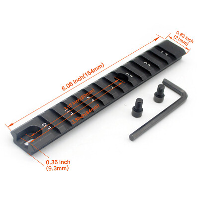 6'' inch Picatinny Weaver Rail Section Mount System Adapter 21 mm Rails ...