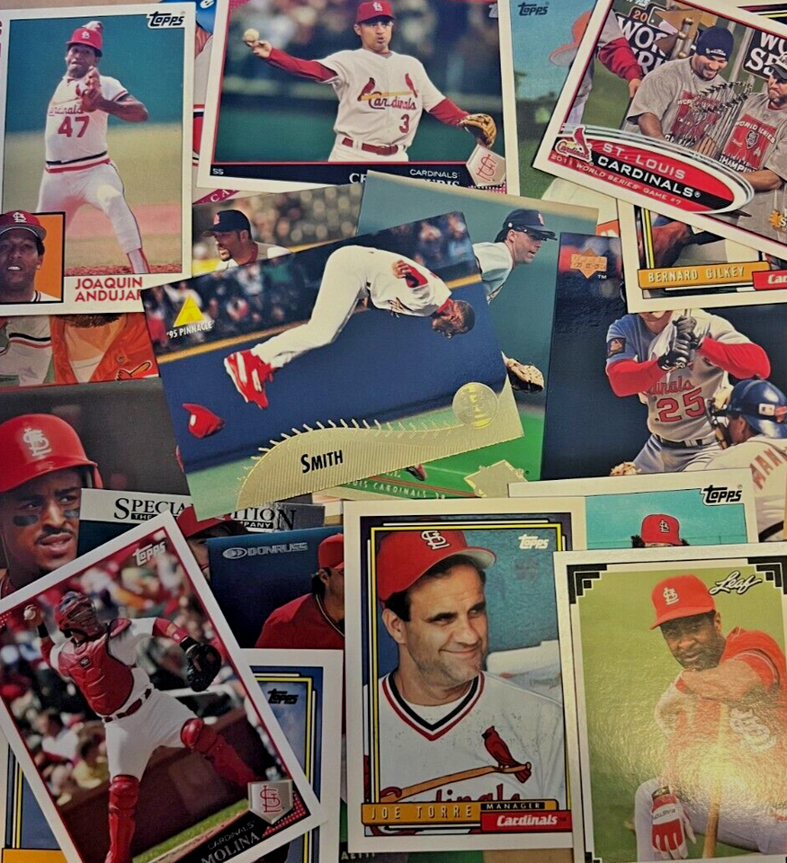 St. Louis Cardinals 100 Vintage Baseball Cards - Over 25 Years Old FREE ...
