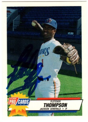 Fletcher Thompson Autograph 1993 Fleer ProCards Minor League Auto ASTRO ...