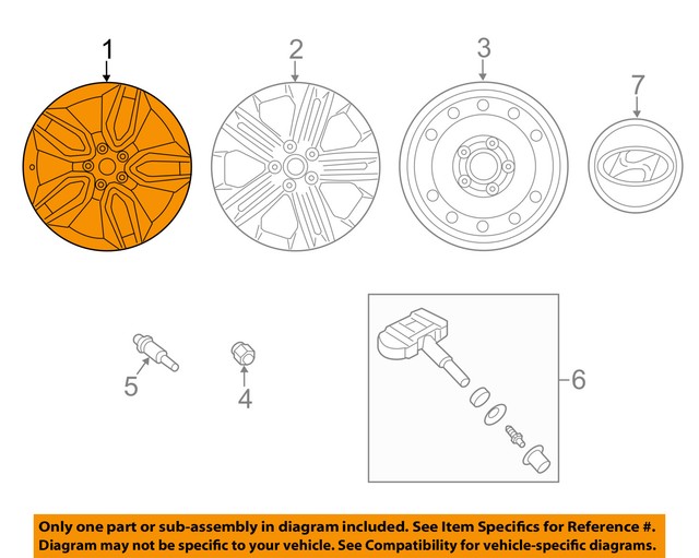 2017 Hyundai Santa FE OEM Factory 529102W210 Wheel Rim 70907 for sale ...