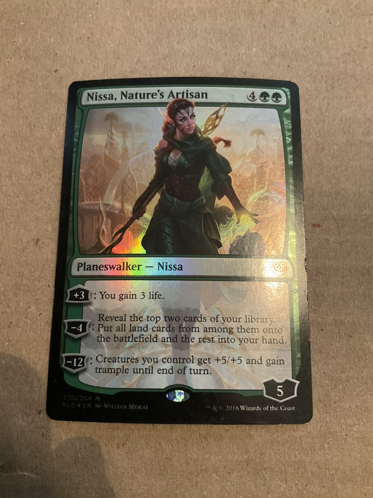 MTG FOIL Nissa, Nature's Artisan (Planeswalker Deck) – Kaladesh Card ...