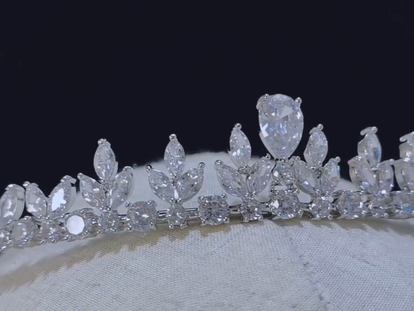 Korean 3 Layers Zircon Crystal Bridal Tiaras Crowns Wedding Hair ...