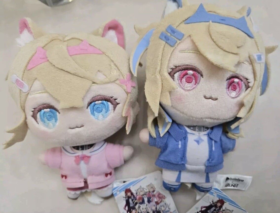 Hololive x Round 1 Collab Exclusive FUWAMOCO Abyssgard 5.9” Plush SET ...