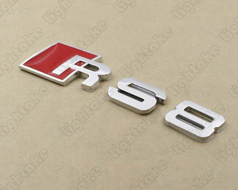 1x NEW METAL RS8 trunk badge 3D CHROME EMBLEM STICKER REAR FITS A8 S8 ...