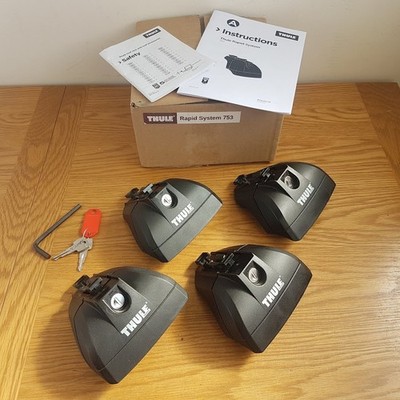 THULE 753 Foot Pack kit (4 feet) - Rapid Fixpoint XT System - Lockable ...