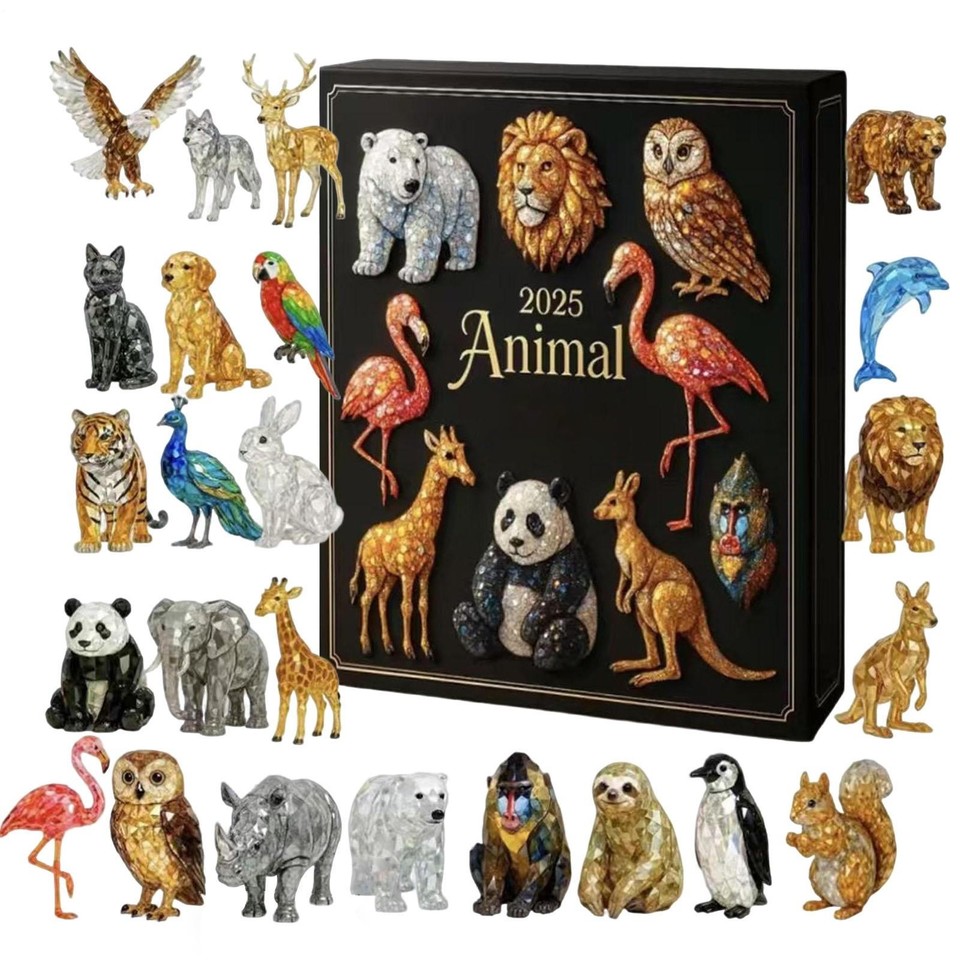 Christmas Animal Advent 2025 24 Days 2D Acrylic Decor Tree Ornament ...