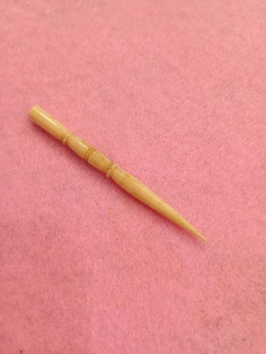 Antique Carved Bone Awl. Also Known As A Stiletto Or Punch Holes In ...
