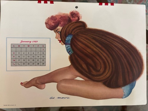 Vintage 1948 Esquire Calendar 12-Months Al Moore Pinup Girls | eBay