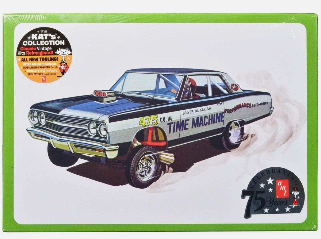 AMT 1/25 1965 Chevy Chevelle AWB Time Machine Funny Drag Car AMT1302 | eBay