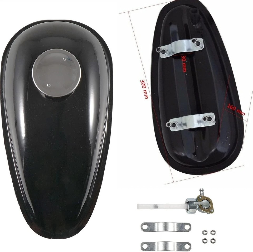 2L Metal Fuel Petrol Tank W/Cap For 80cc 66cc 49cc Motorized Bicycle ...
