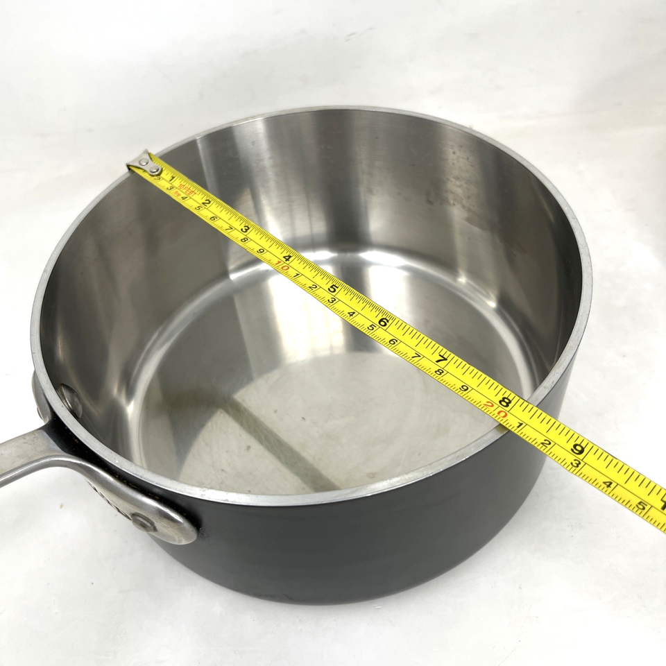 All Clad 3 Piece Double Boiler Insert And Sauce Pan With Lid Stainless ...