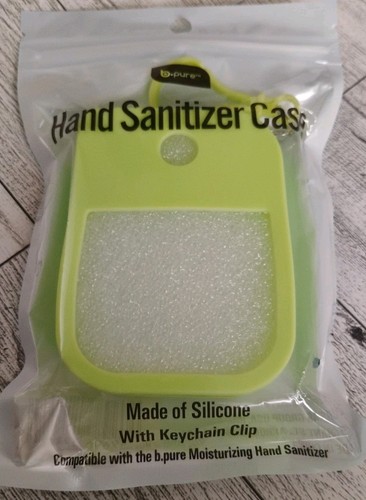 B-Pure Hand SanitizerSilicone Case W/Keychain Clip NIB HTF LIME LAST ...