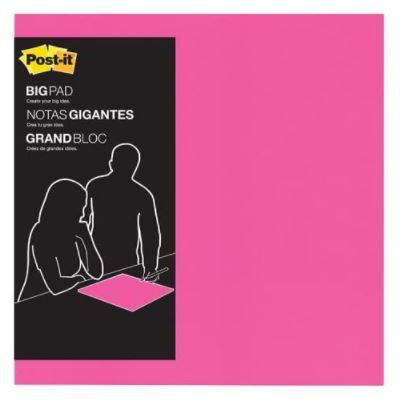 Jumbo 3M Notes Big Notes Super Sticky Pink 1 Pack of 30 Sheets Post-It ...