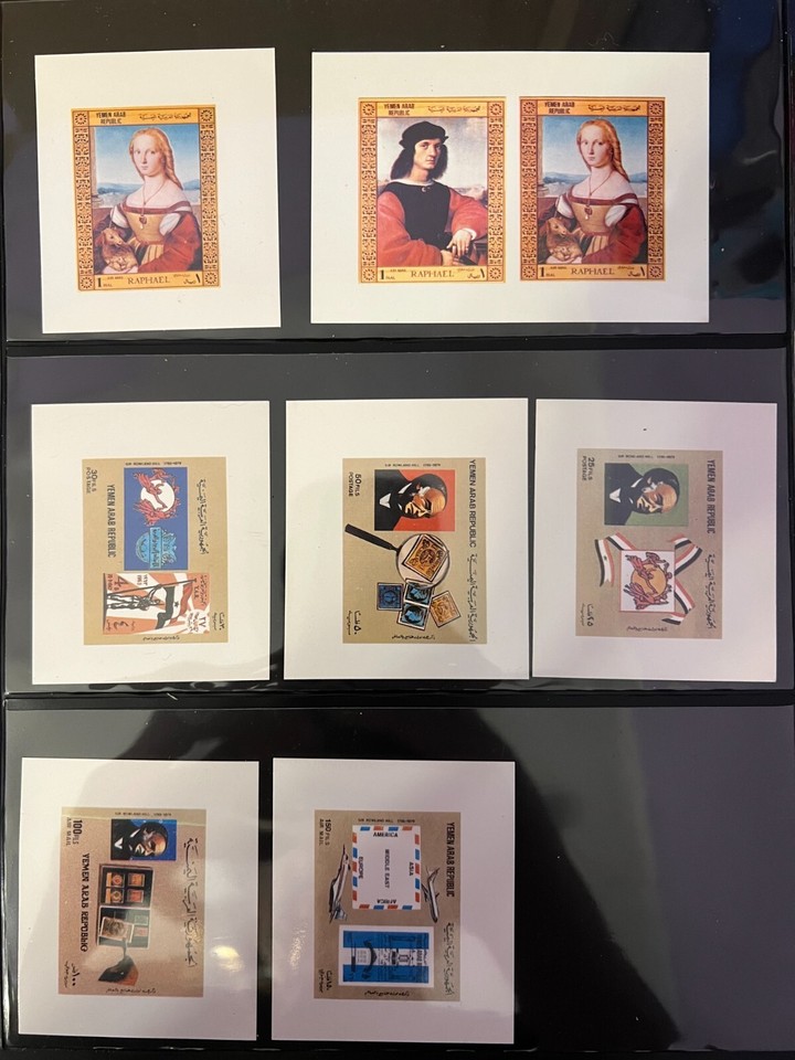 Yemen YAR Chromalin Proof Stamp Collection 158 Different! RARE! | eBay