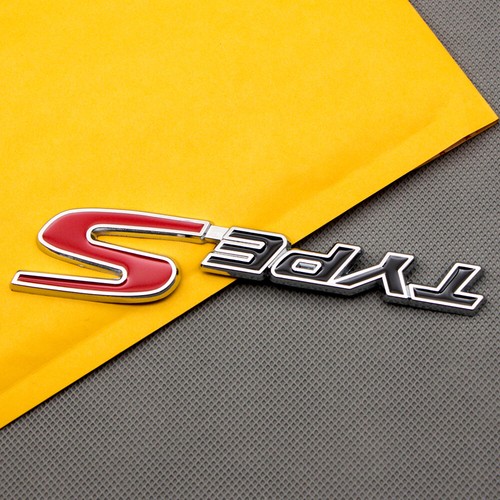 3D Black & Red Coated Metal TYPE-S Badge Logo Car Lid Trunk Sport ...
