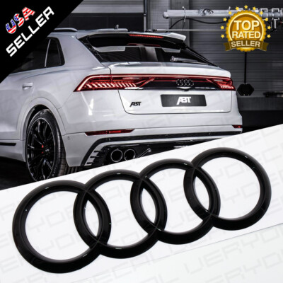 Q8 SQ8 RSQ8 Sport Liftgate Audi Ring Nameplate Emblem Logo Badge Gloss ...