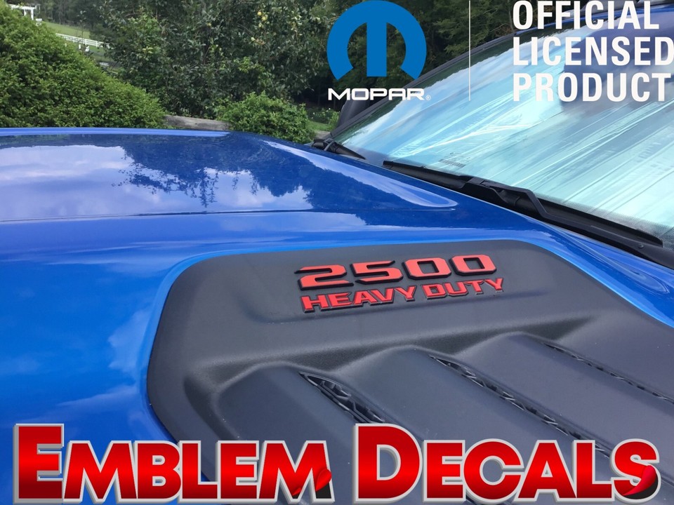 RAM 2500 Power Wagon Rebel Hood Emblems Overlay Decal 2023 2024 | eBay