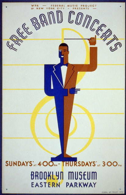 8" x 10" 1936 Photo WPA Federal Music Project of New York City presents ...