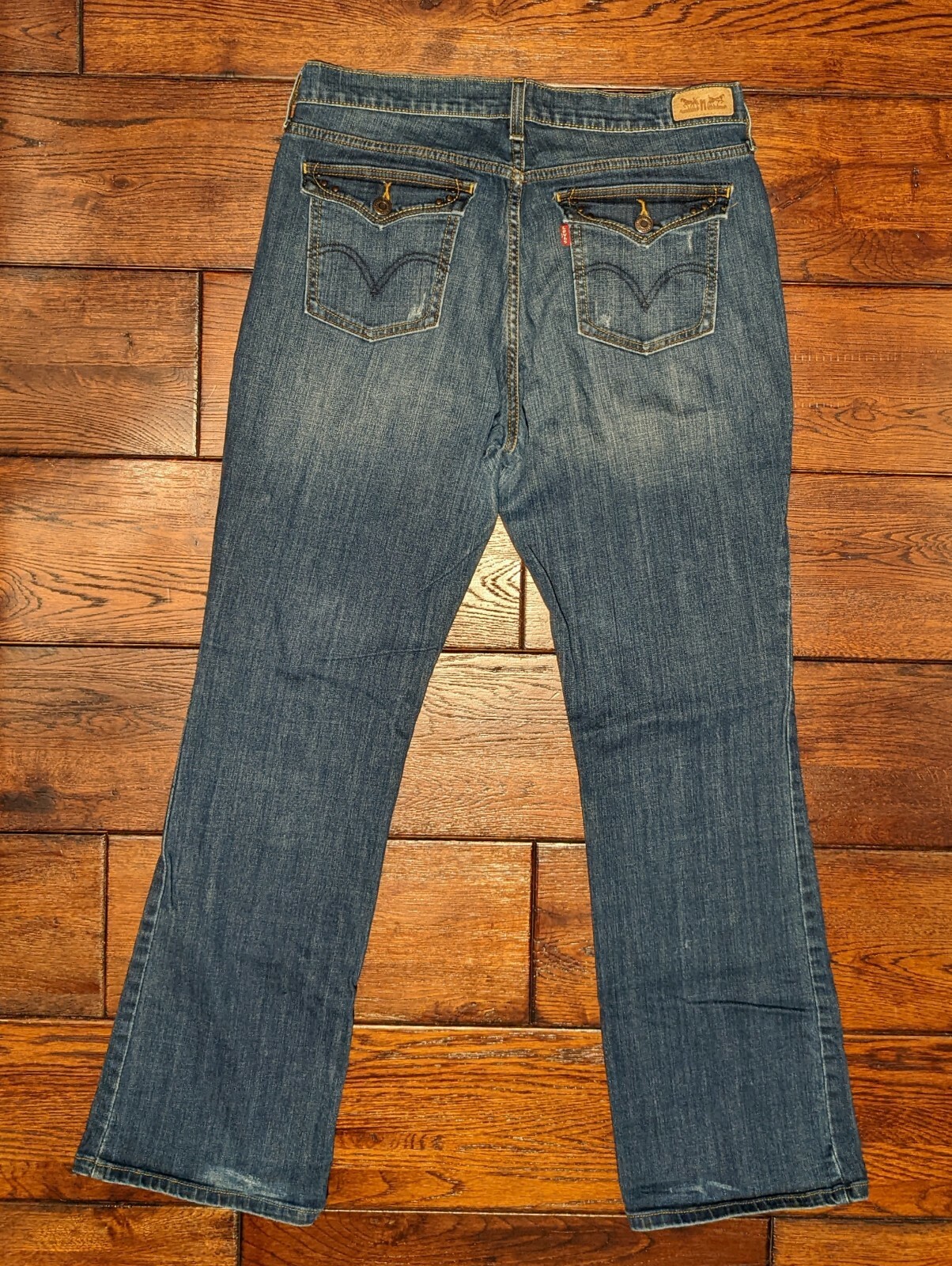 Levi's 515 Medium Wash Distressed Boot Cut Flap Pocke… - Gem